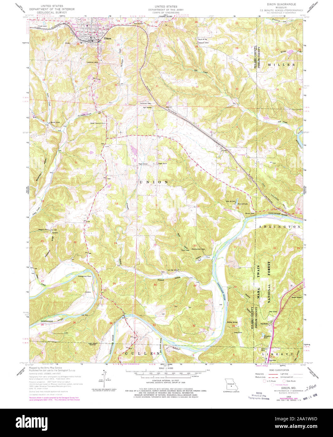 Map of dixon missouri hi-res stock photography and images - Alamy