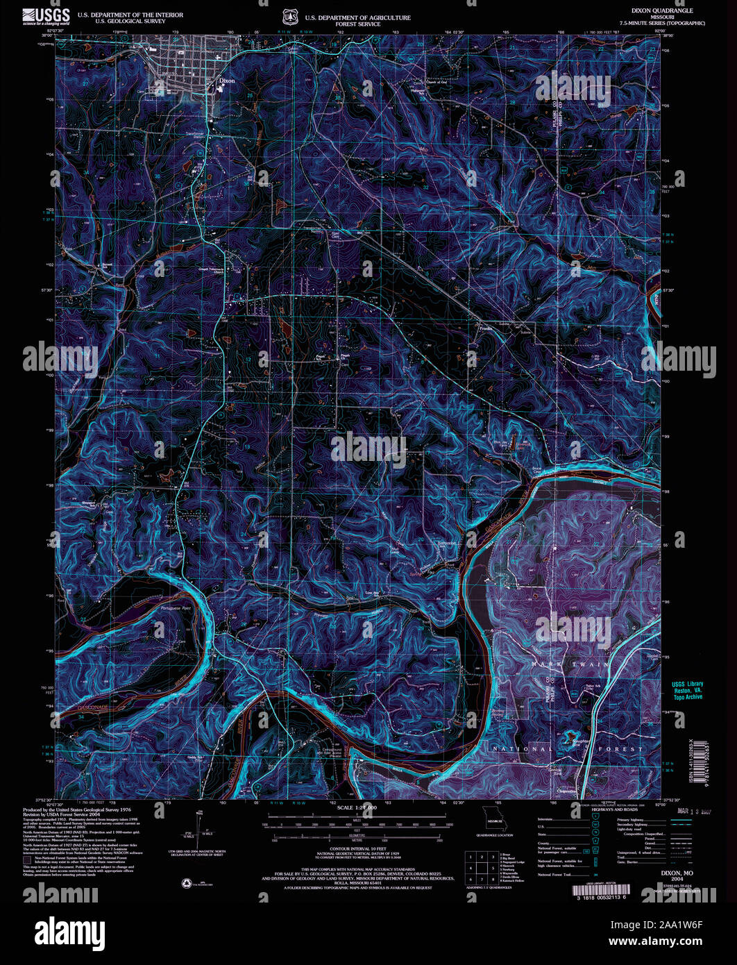 Map of dixon missouri hi-res stock photography and images - Alamy