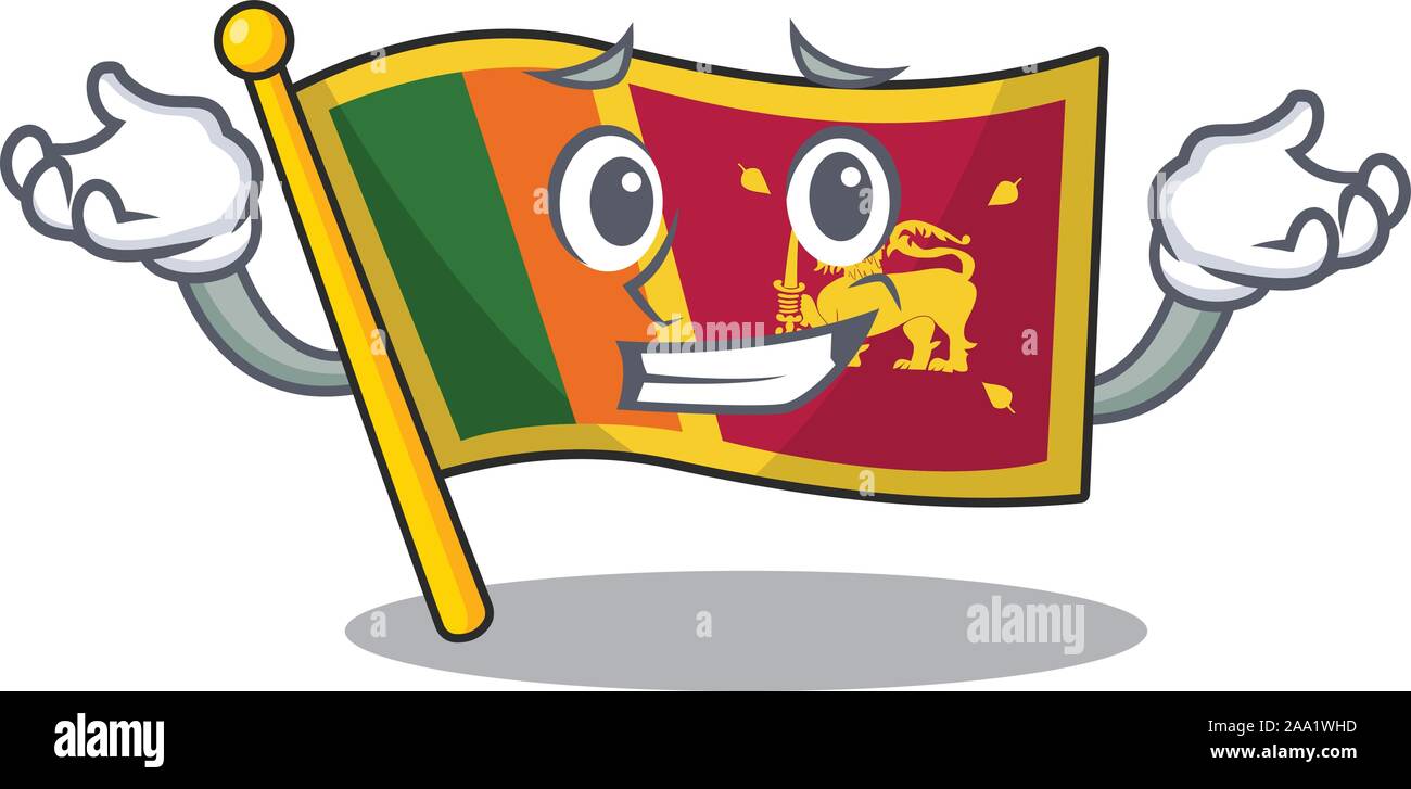 Flag sri lanka cartoon with in grinning character Stock Vector Image ...