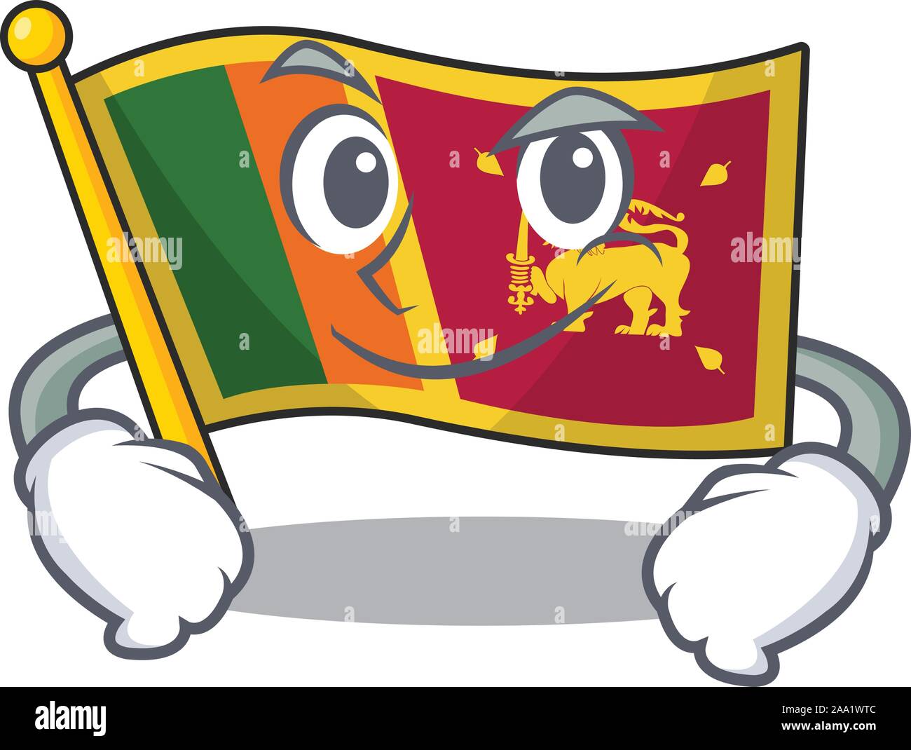 Flag sri lanka cartoon with in smirking character Stock Vector Image ...