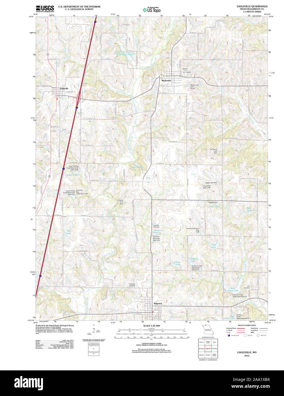 Map of eagleville missouri hi-res stock photography and images - Alamy