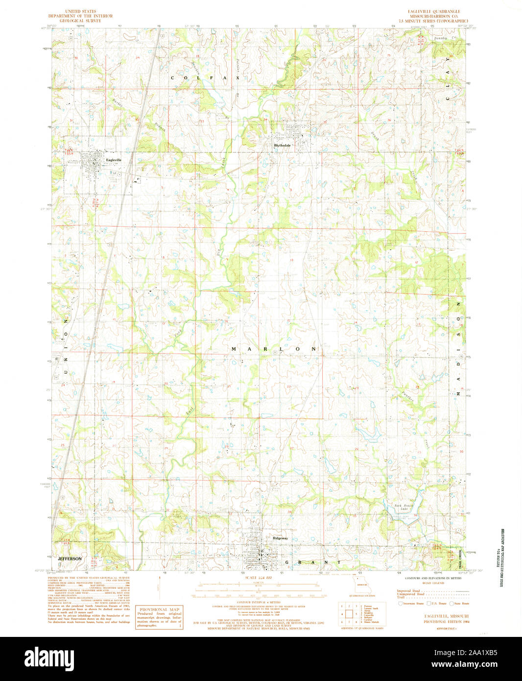 Map of eagleville missouri hi-res stock photography and images - Alamy