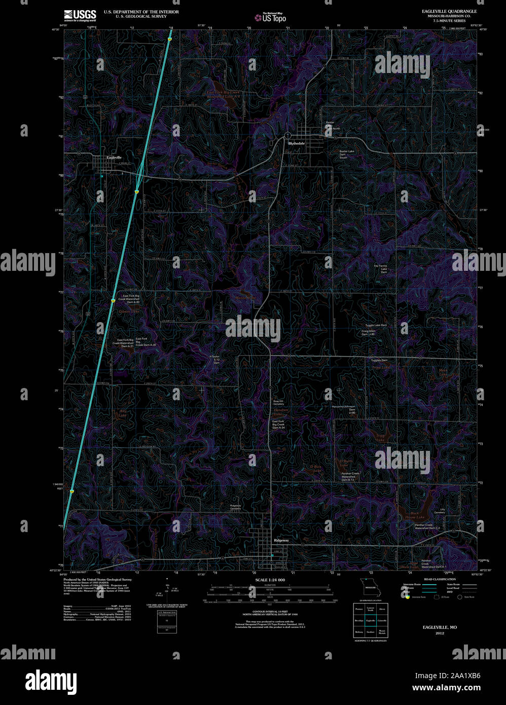 Map of eagleville missouri hi-res stock photography and images - Alamy