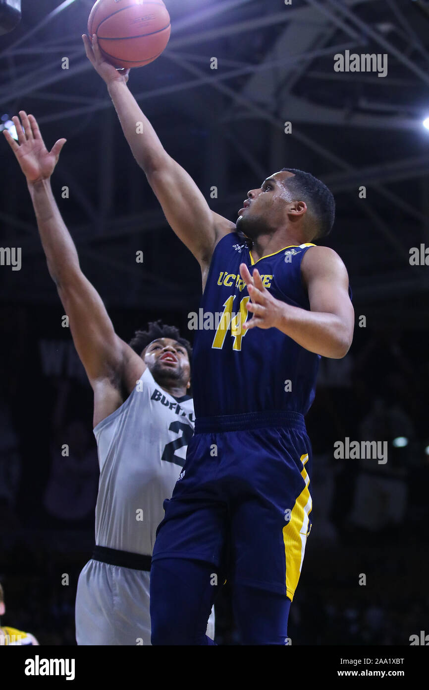 Boulder, CO, USA. 18th Nov, 2019. UC Irvine Anteaters guard Evan ...