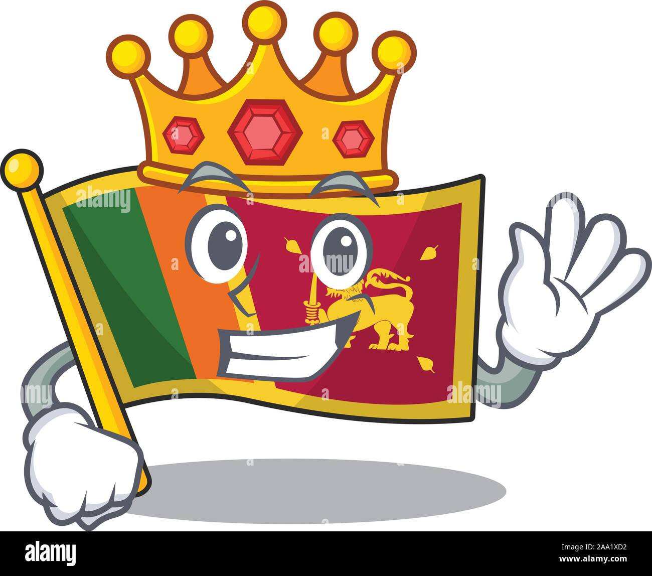 King character on the cartoon flag sri lanka Stock Vector Image & Art ...