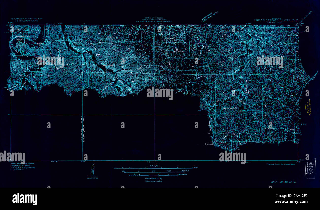 Map of edgar springs hi-res stock photography and images - Alamy