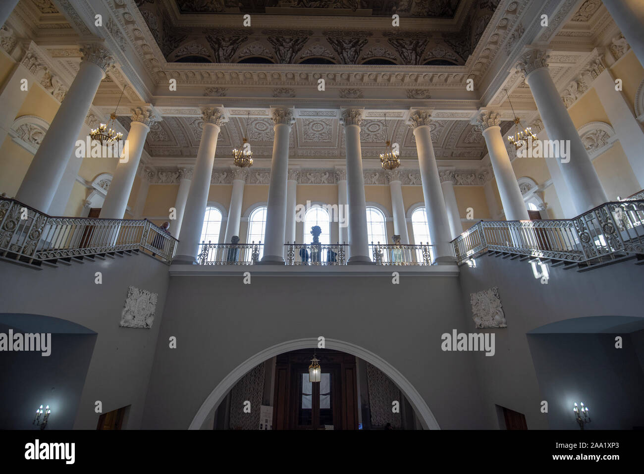 Saint Petersburg, Russia - Inside interior of the State Russian Museum ...