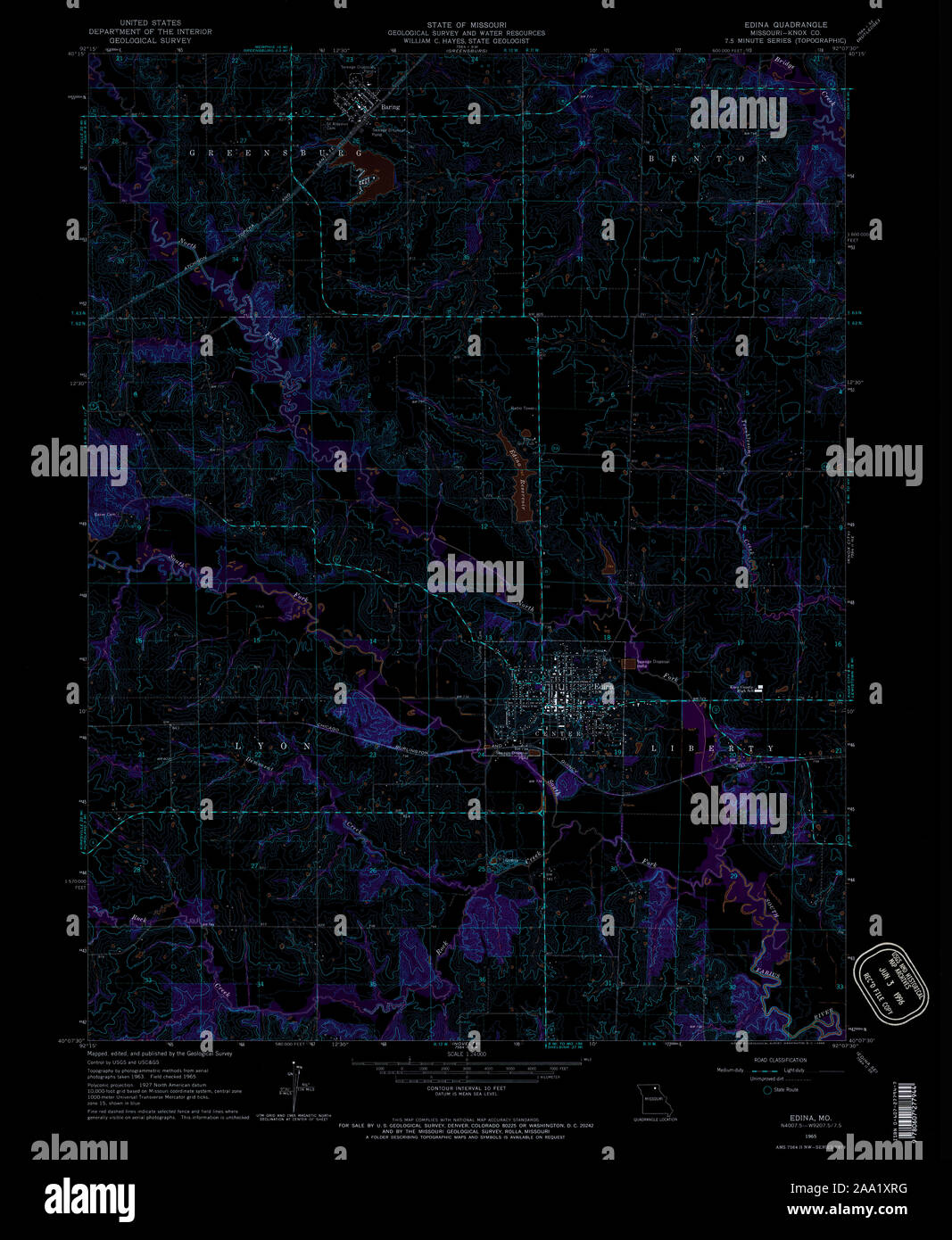 Map of edina hi-res stock photography and images - Alamy