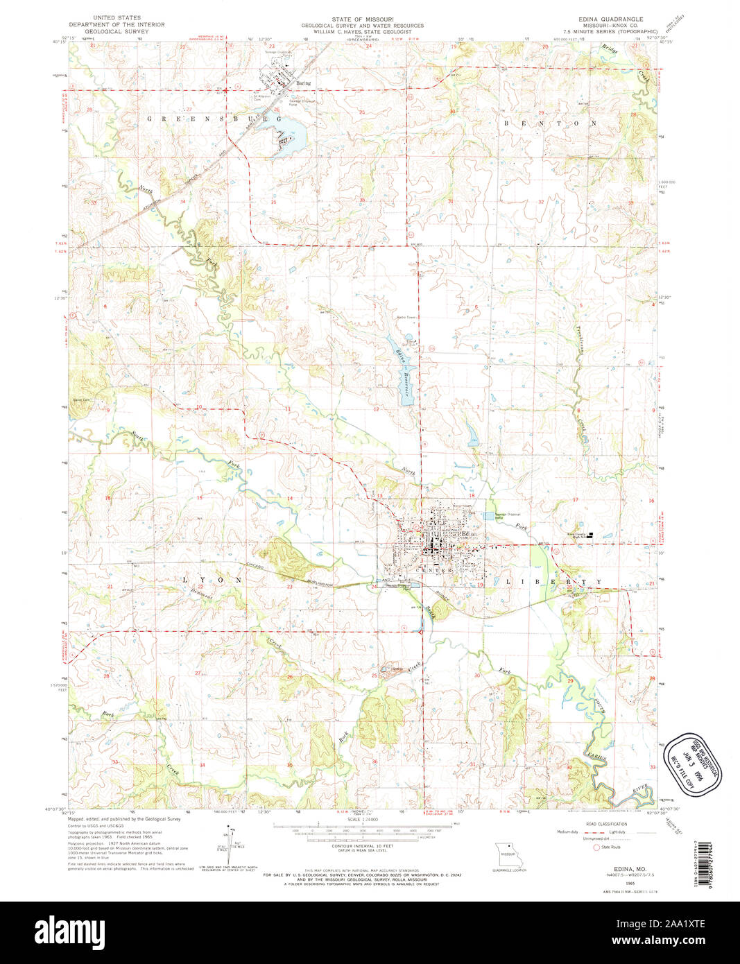 Map of edina hi-res stock photography and images - Alamy