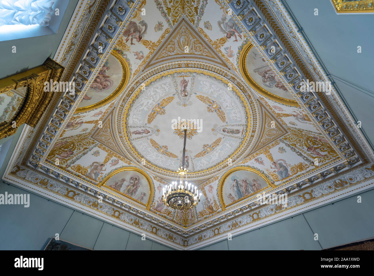 Saint Petersburg, Russia - Inside interior of the State Russian Museum ...