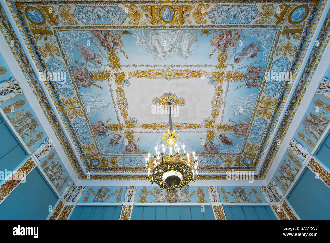 Saint Petersburg, Russia - Inside interior of the State Russian Museum ...