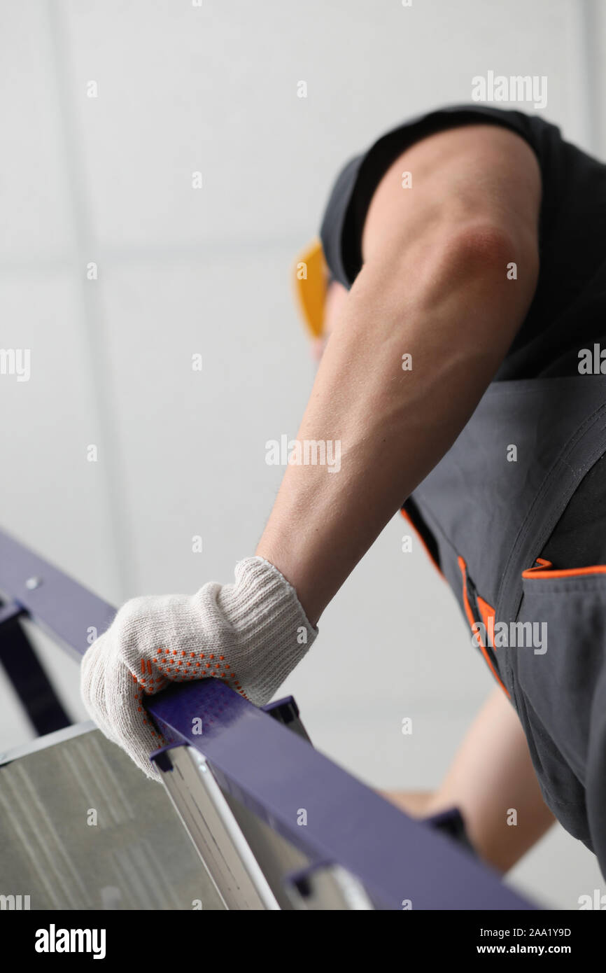 Worker with strong hands Stock Photo - Alamy