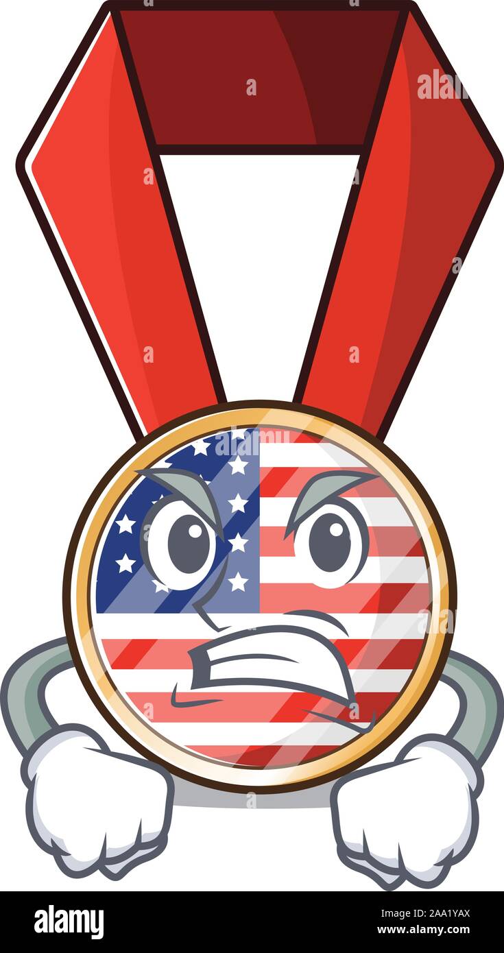 Character usa medal isolated on the angry Stock Vector Image & Art - Alamy