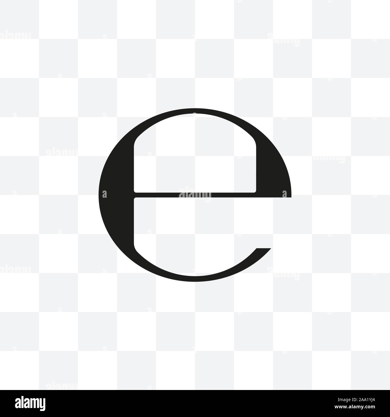 Estimated sign, E mark symbol. Vector illustration, flat design Stock ...