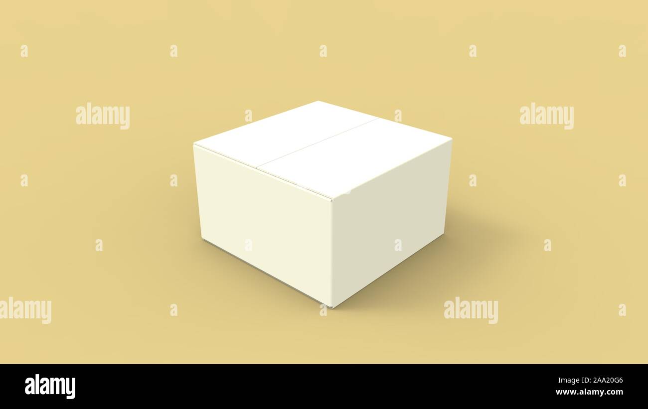 3d rendering of a packaging box isolated in studio background Stock ...