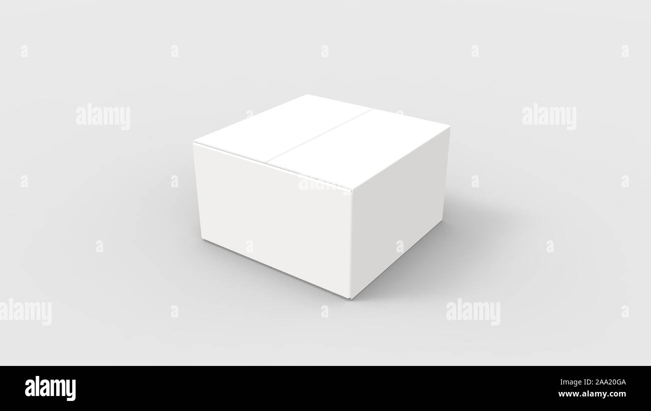 3d rendering of a packaging box isolated in studio background Stock ...