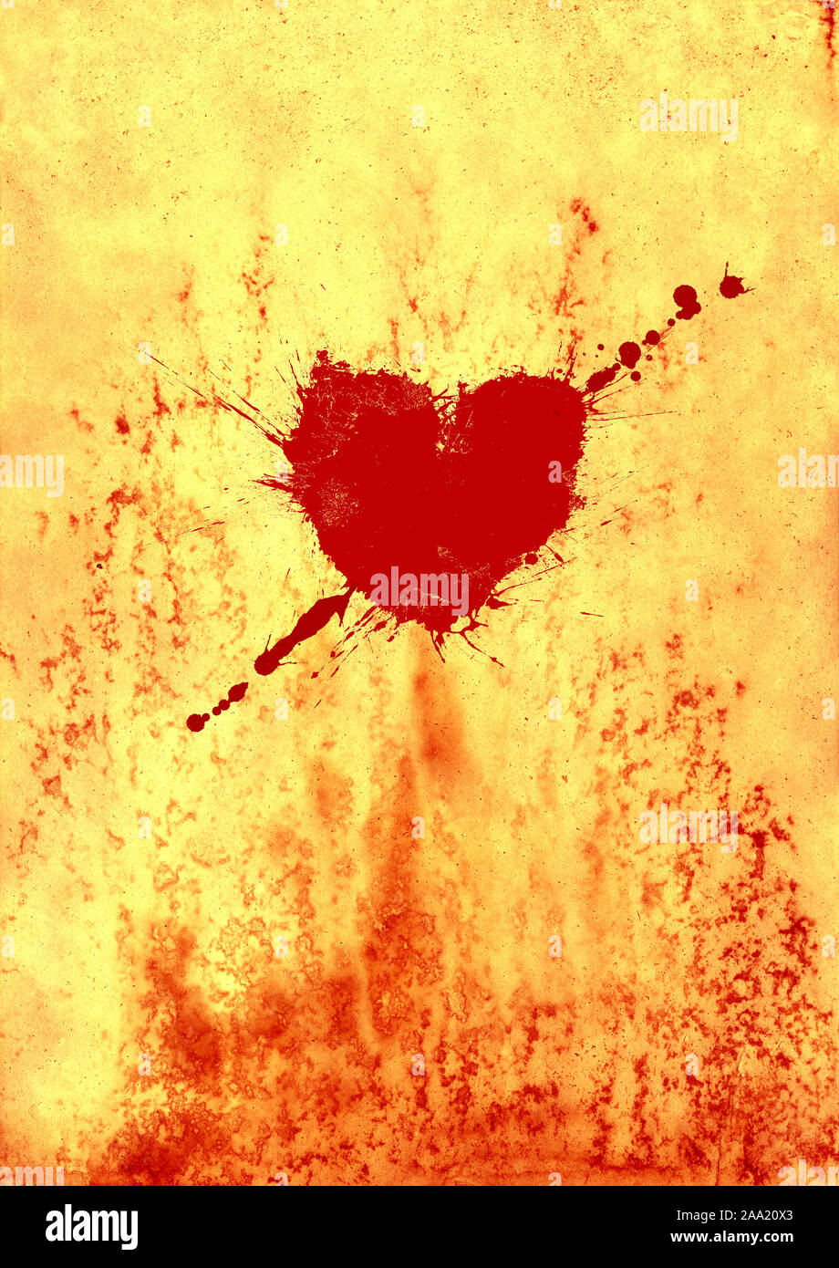 Bloody red Valentine Stock Photo - Alamy