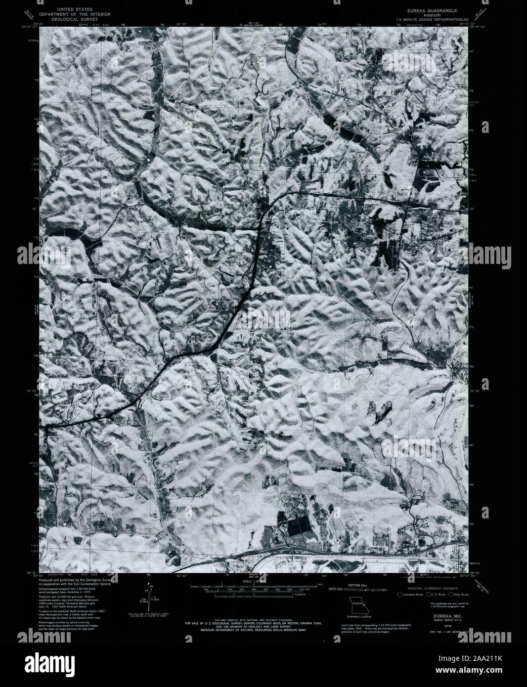 Eureka missouri map hi-res stock photography and images - Alamy