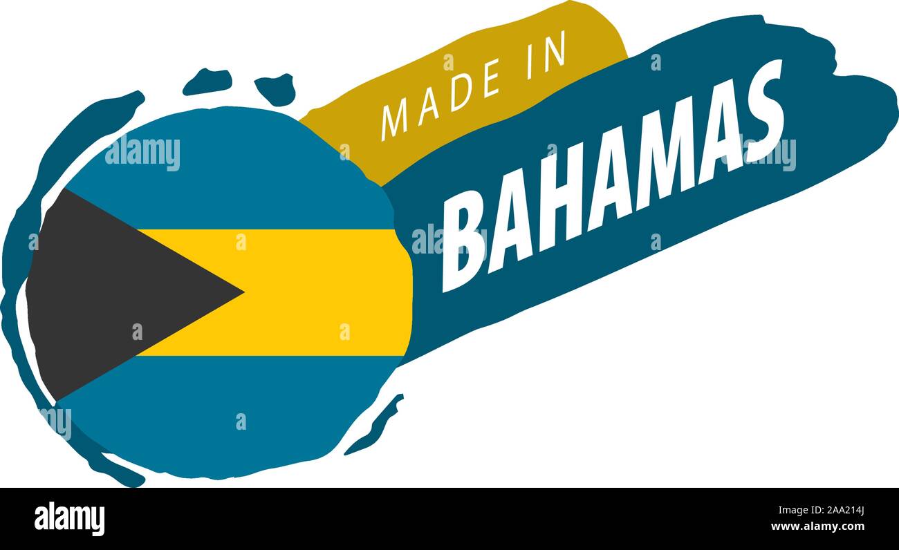 Bahamas flag, vector illustration on a white background Stock Vector ...