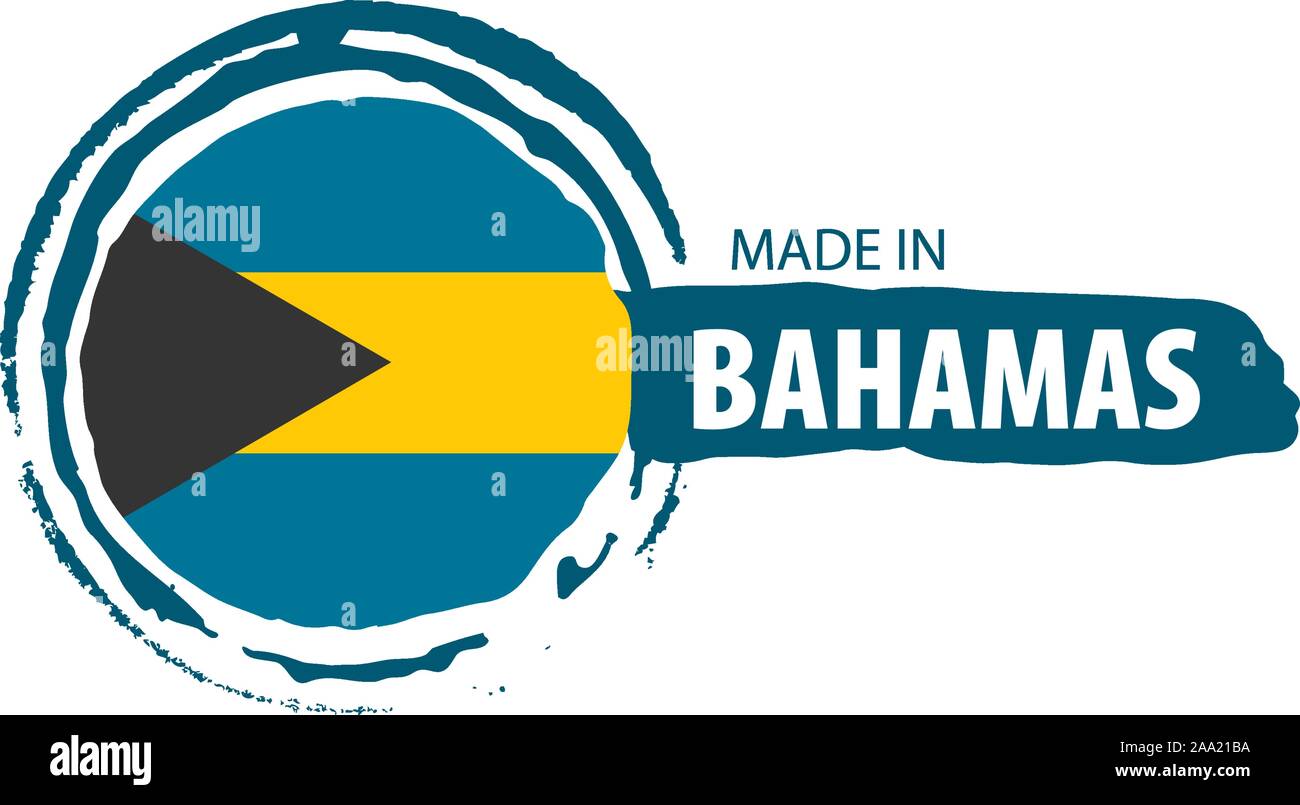 Bahamas flag, vector illustration on a white background Stock Vector ...