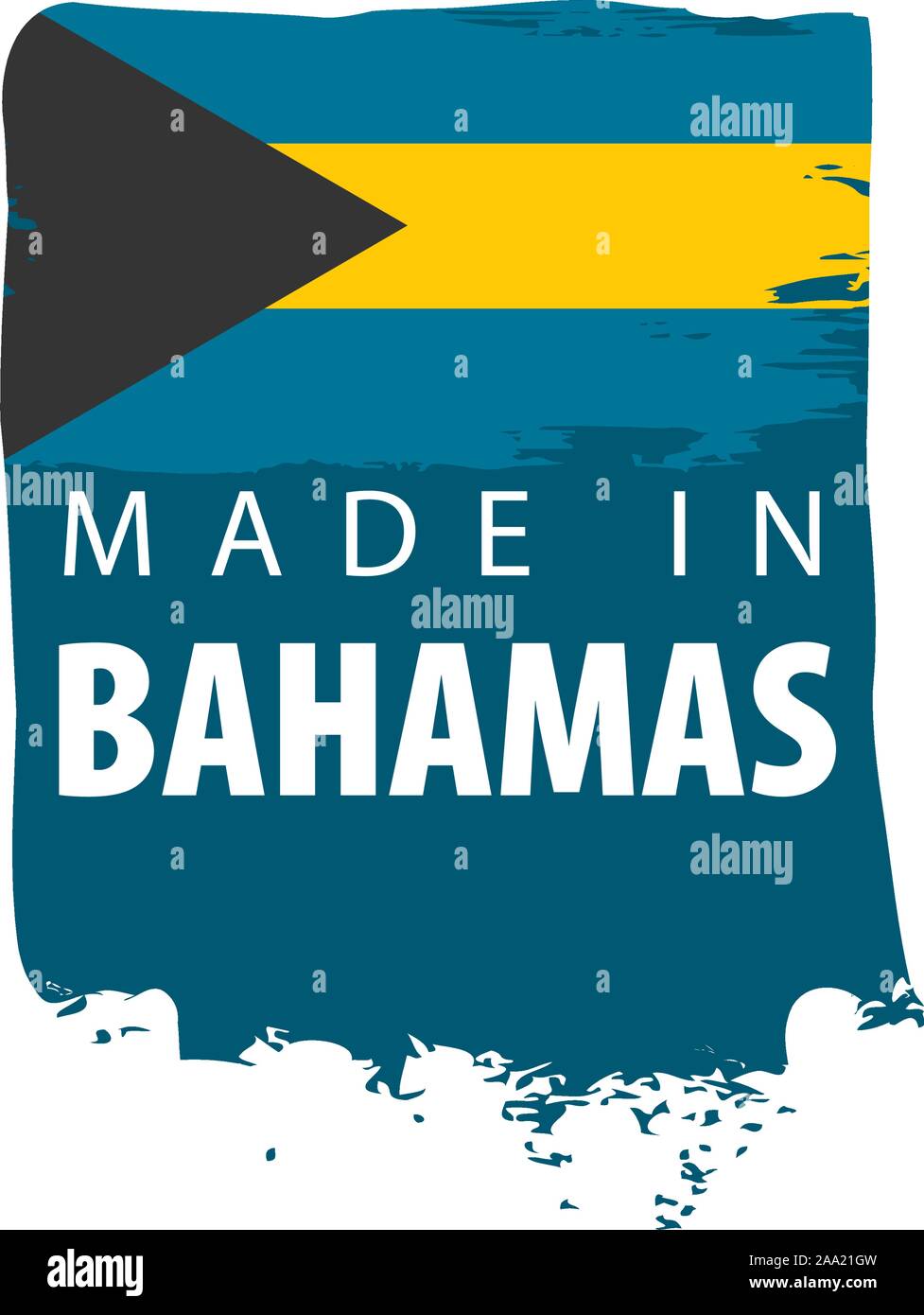 Bahamas flag, vector illustration on a white background Stock Vector ...