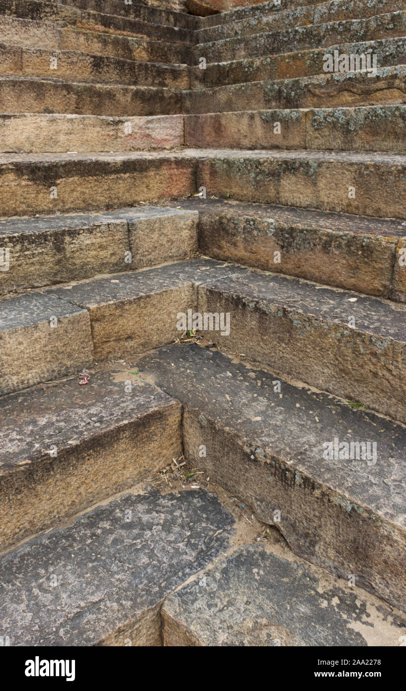 Ancient Stone steps of india Stock Photo - Alamy