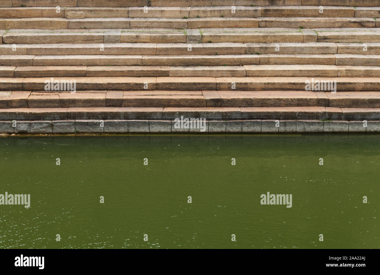 Stairs of the ancient temple pond of india Stock Photo - Alamy