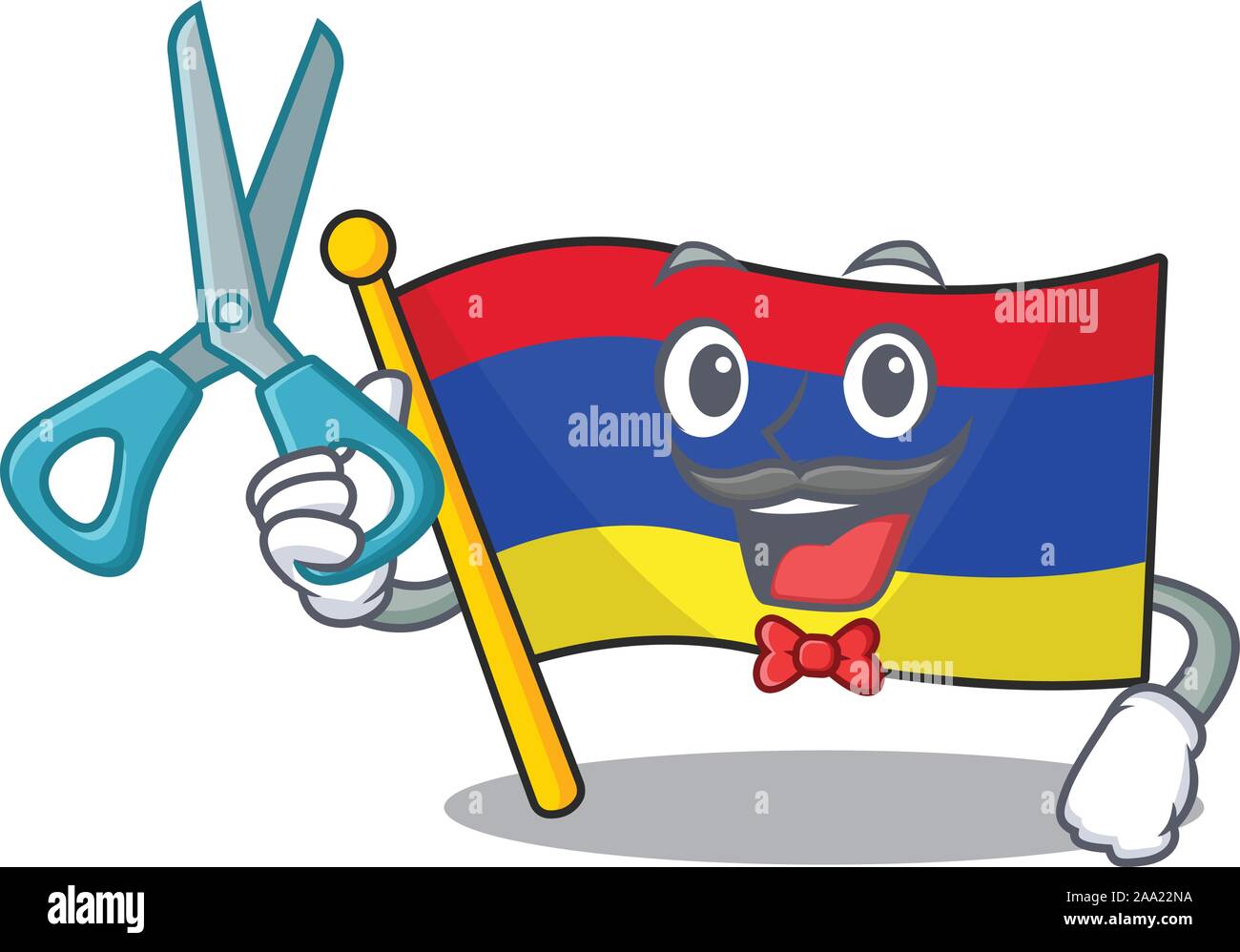 Flag armenia cartoon with in barber character Stock Vector Image & Art ...