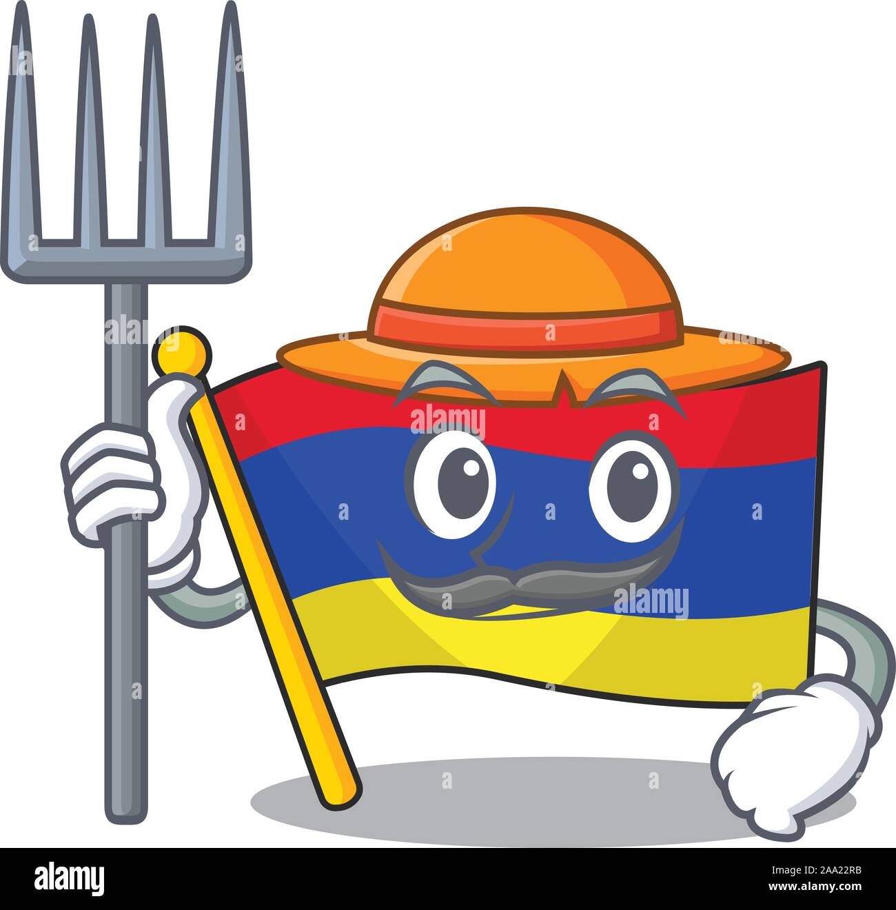 Flag armenia cartoon with in farmer character Stock Vector Image & Art ...