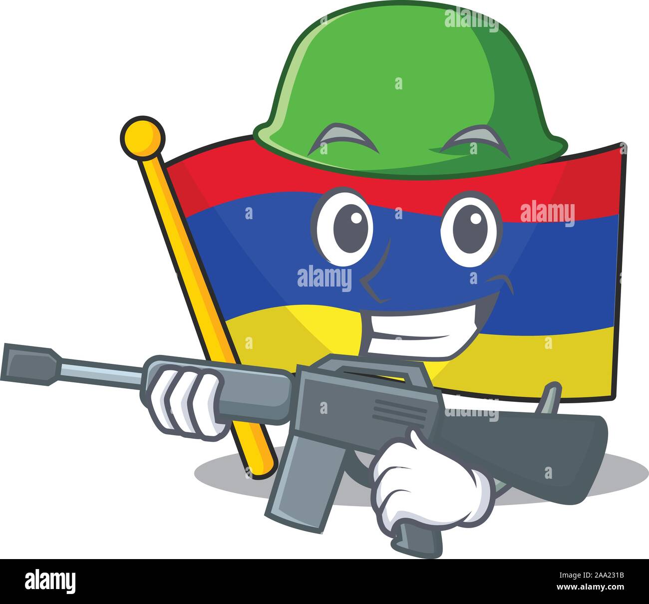 Flag armenia cartoon with in army character Stock Vector Image & Art ...
