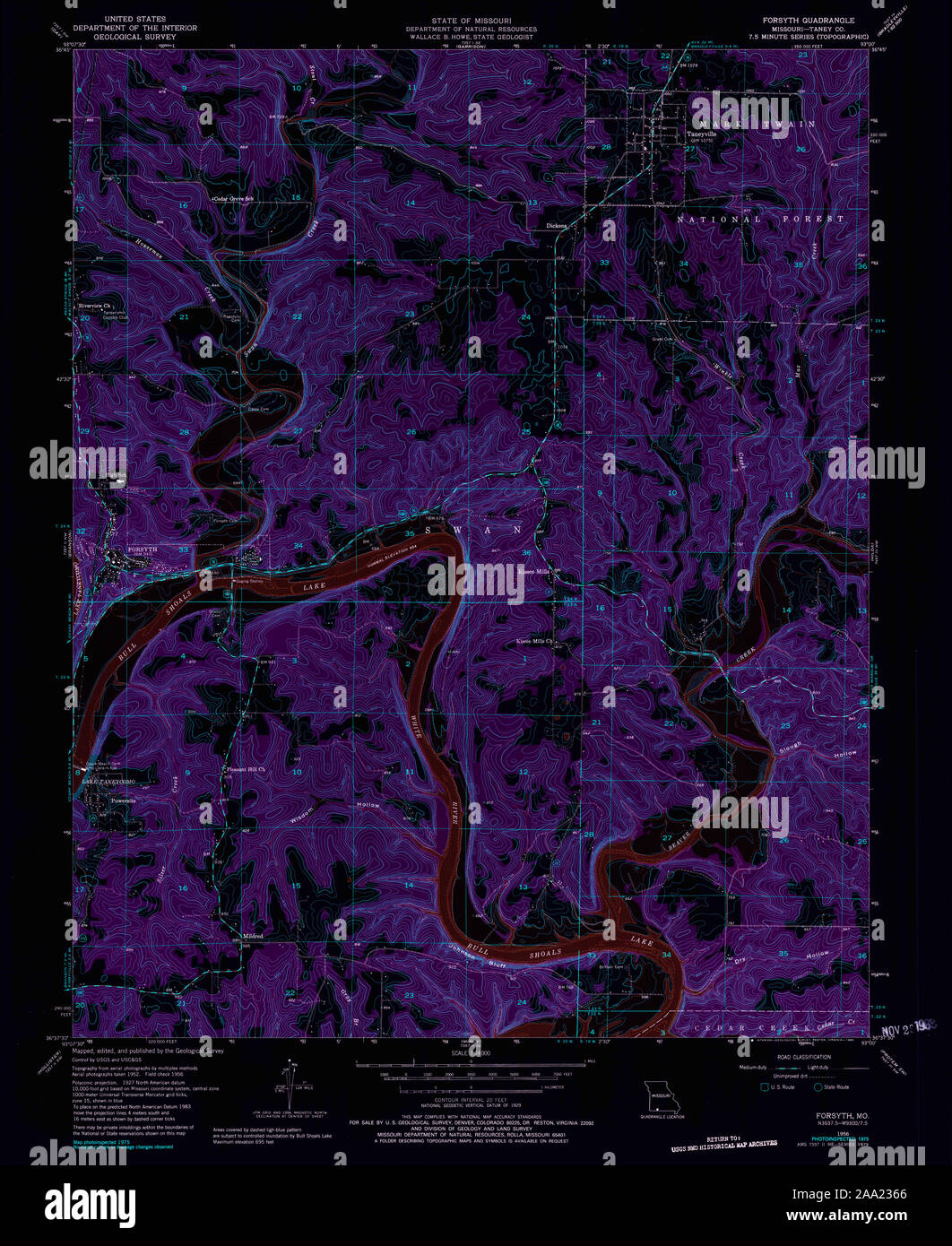 Map of forsyth missouri hi-res stock photography and images - Alamy