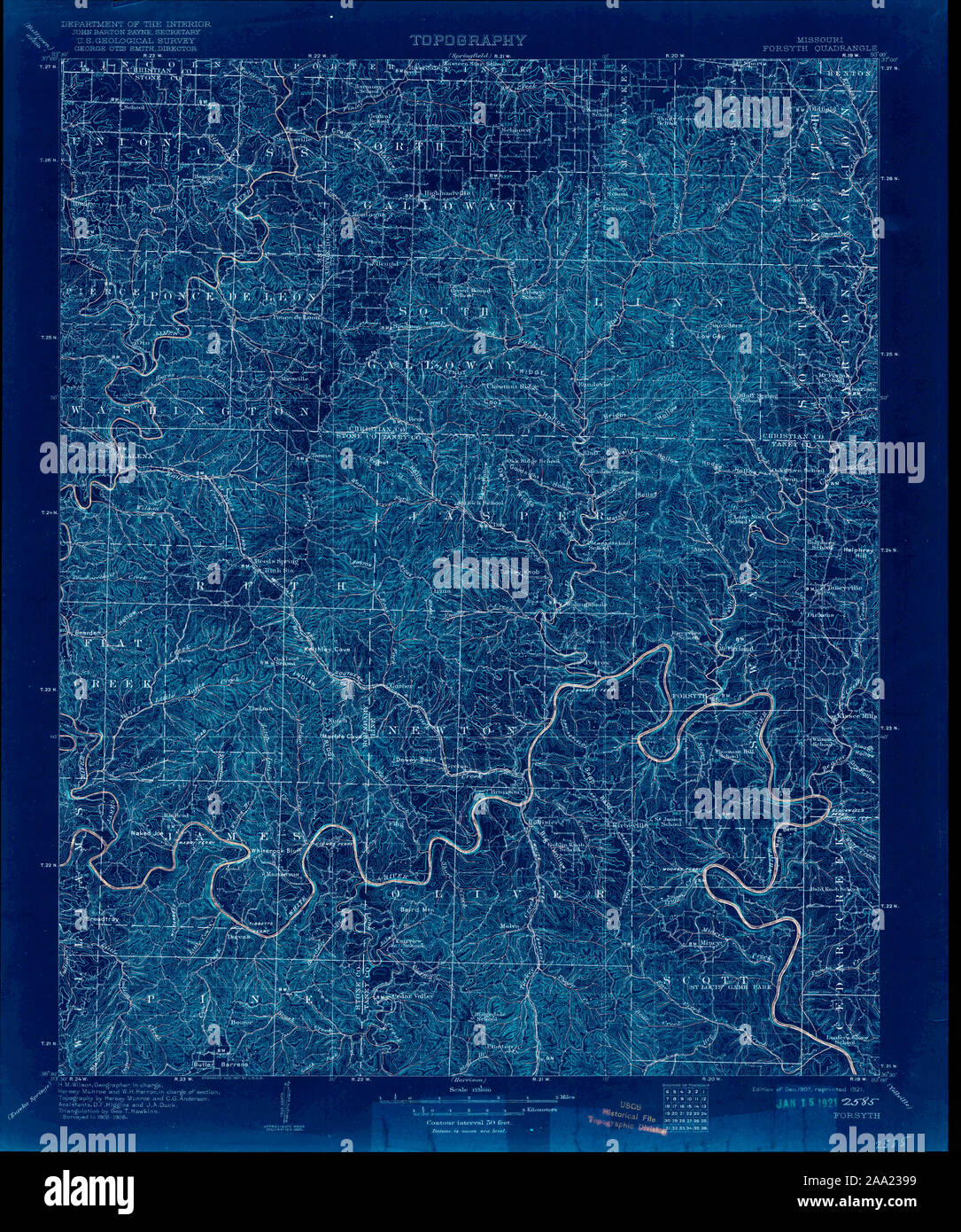 Map of forsyth missouri hi-res stock photography and images - Alamy