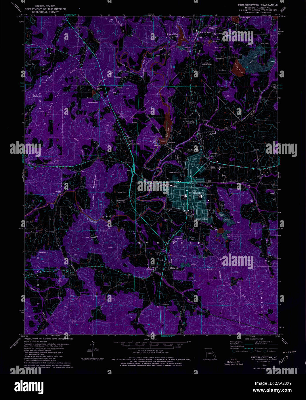 Map of fredericktown hi-res stock photography and images - Alamy