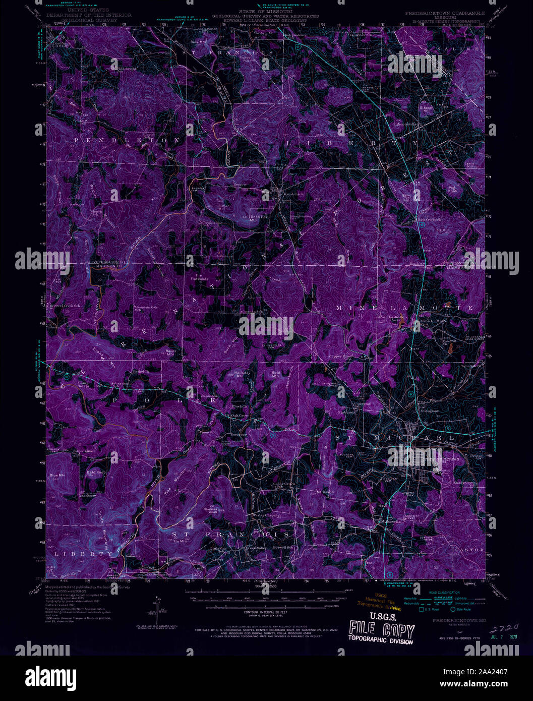 Map of fredericktown hi-res stock photography and images - Alamy