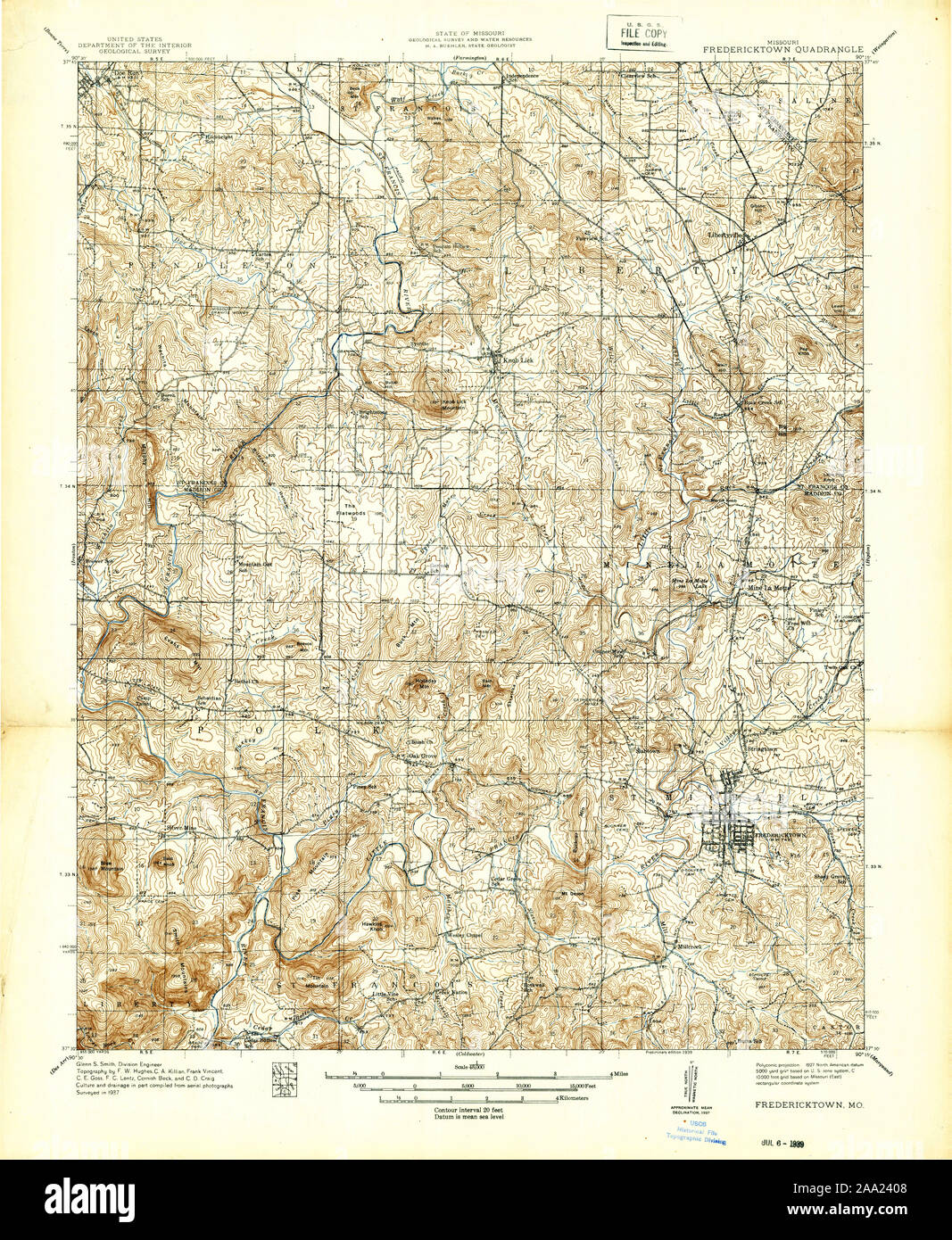Map of fredericktown hi-res stock photography and images - Alamy