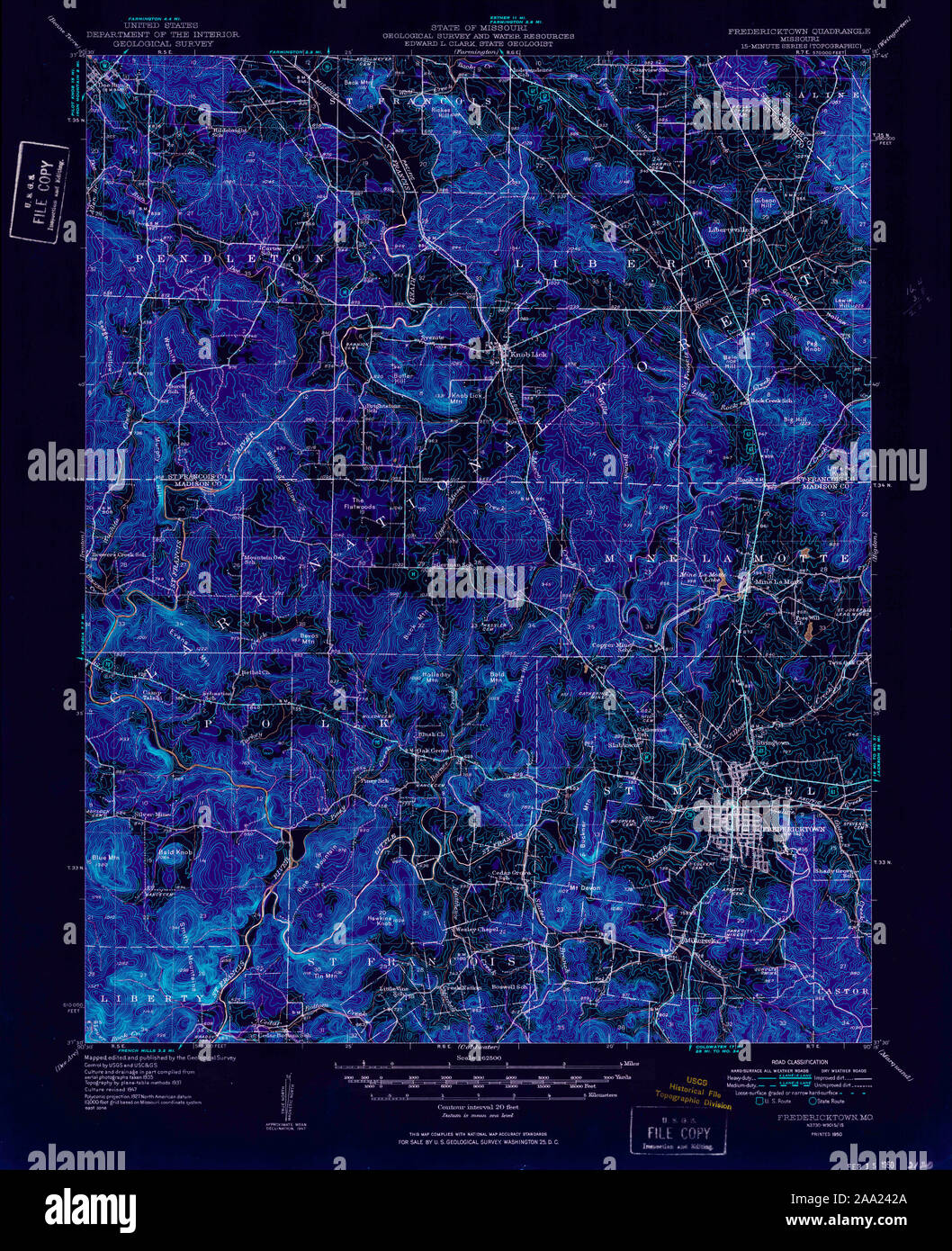 Map of fredericktown hi-res stock photography and images - Alamy