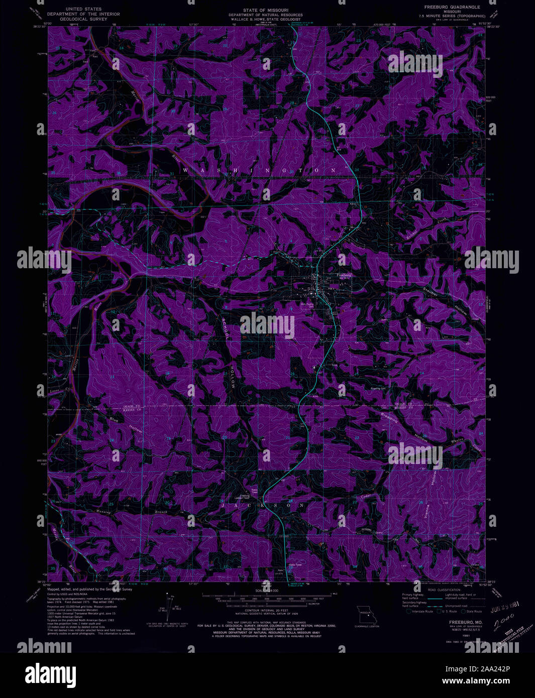 Map of freeburg hi-res stock photography and images - Alamy