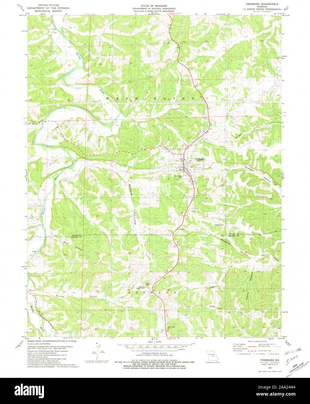 Map of freeburg hi-res stock photography and images - Alamy