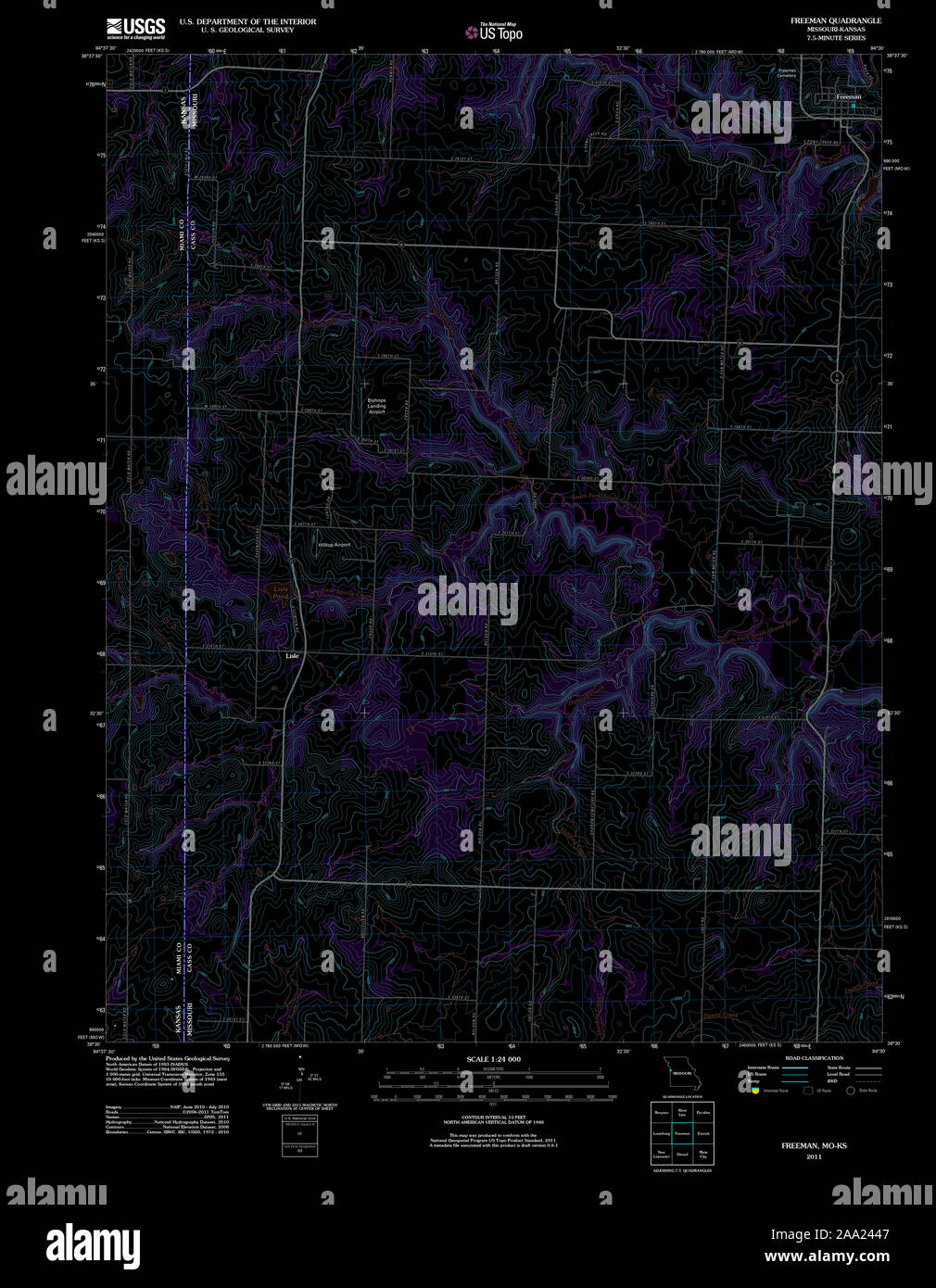 Map of freeman missouri hi-res stock photography and images - Alamy