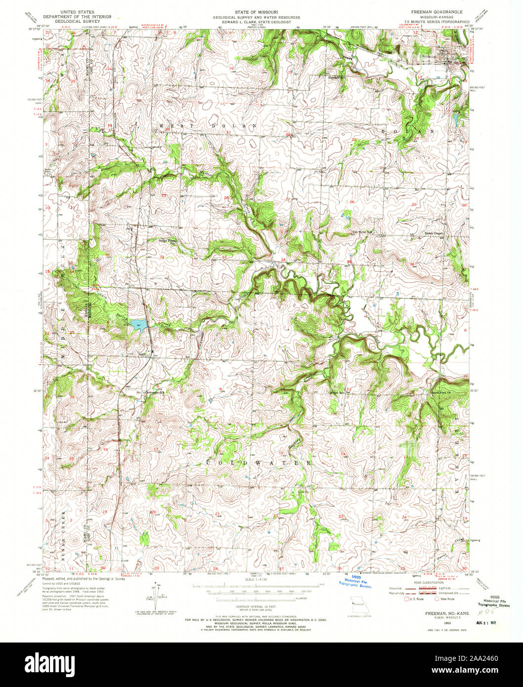 Map of freeman hi-res stock photography and images - Alamy