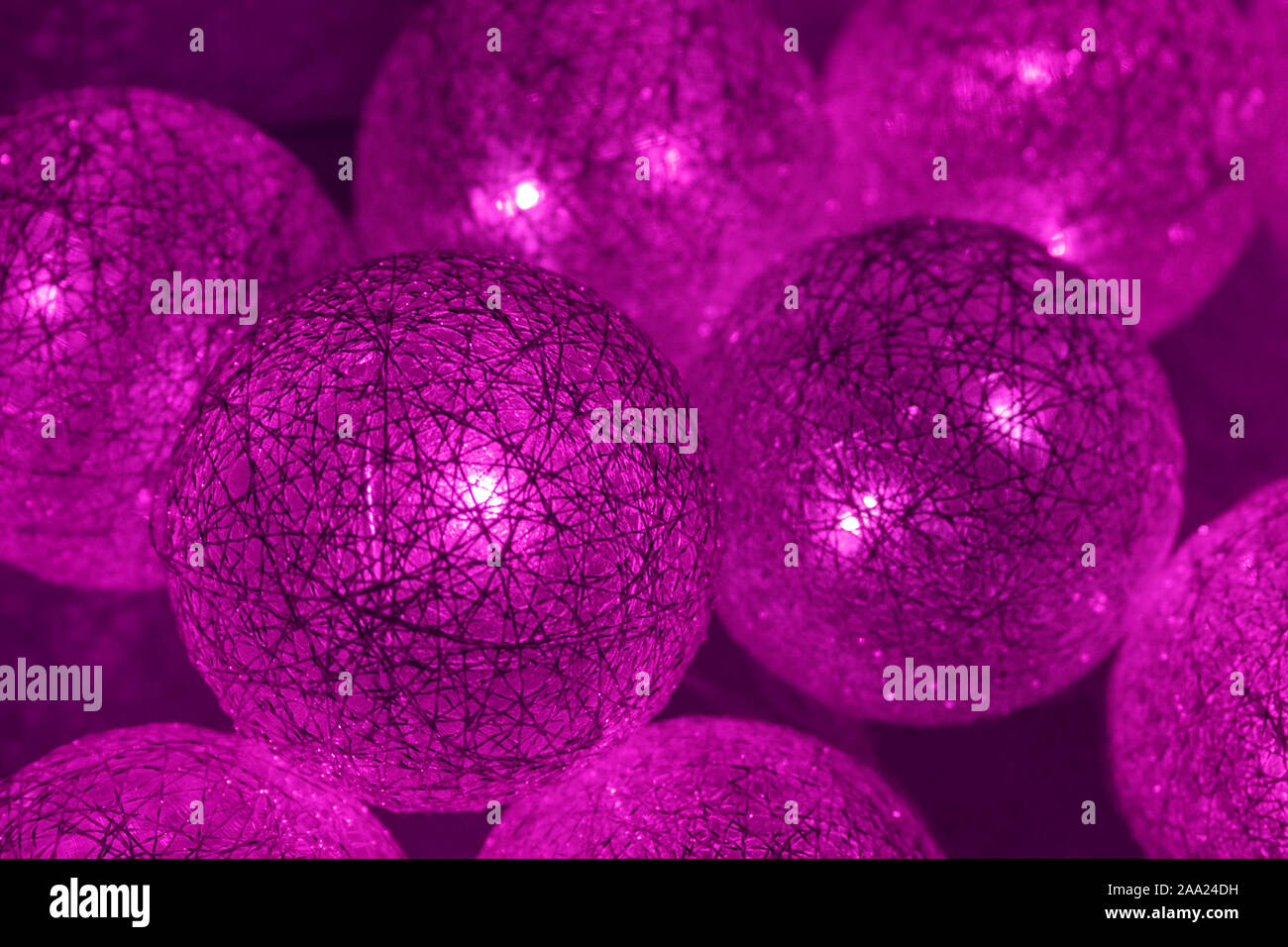 Background from luminous balls of violet color Stock Photo - Alamy