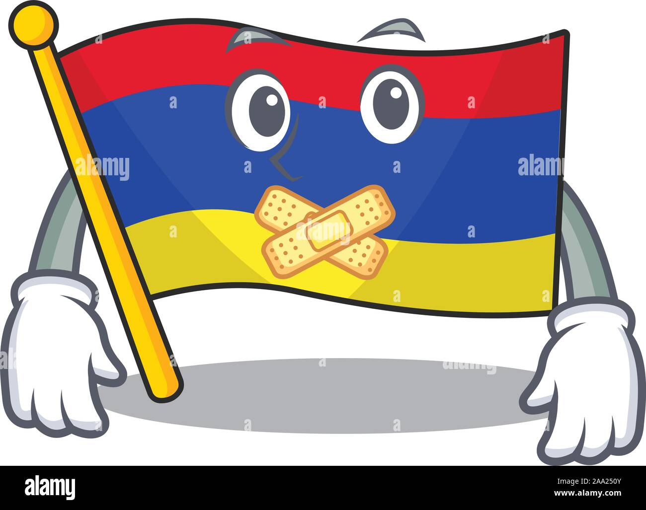 Flag armenia cartoon with in silent character Stock Vector Image & Art ...