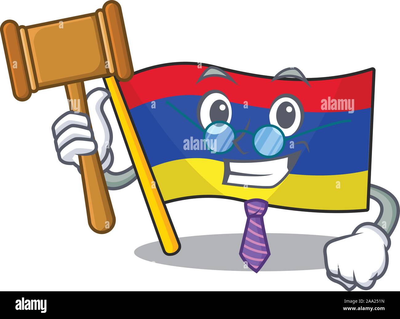Flag armenia cartoon with in judge character Stock Vector Image & Art ...