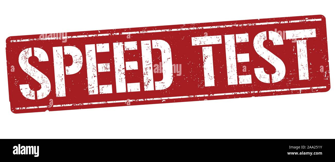 Speed test sign or stamp on white background, vector illustration Stock ...