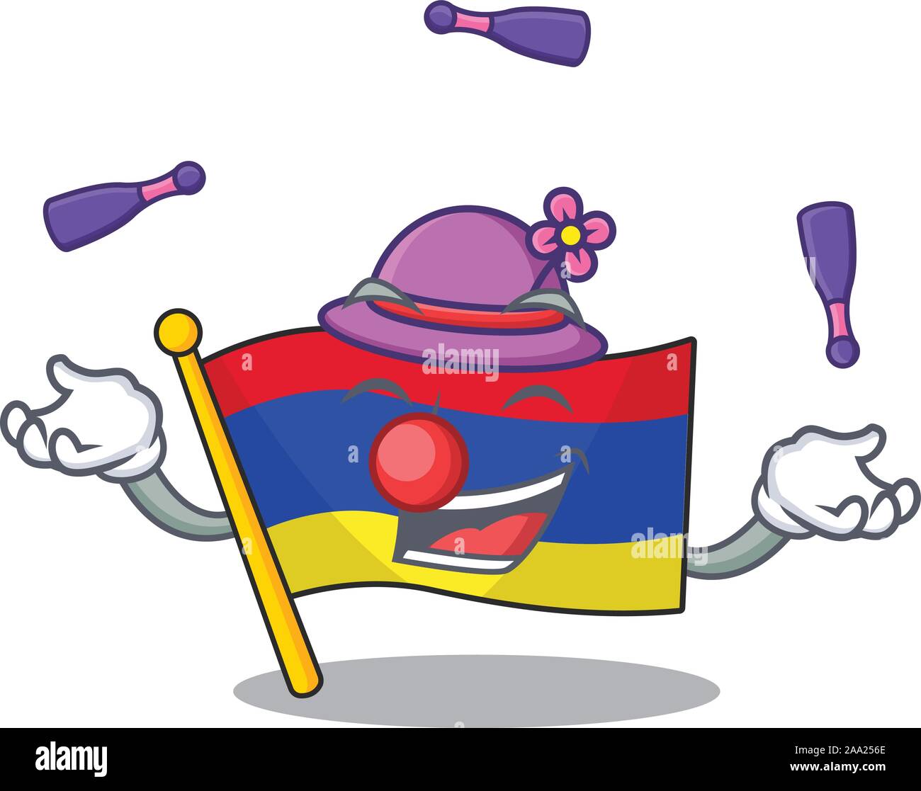 Flag armenia cartoon with in juggling character Stock Vector Image ...
