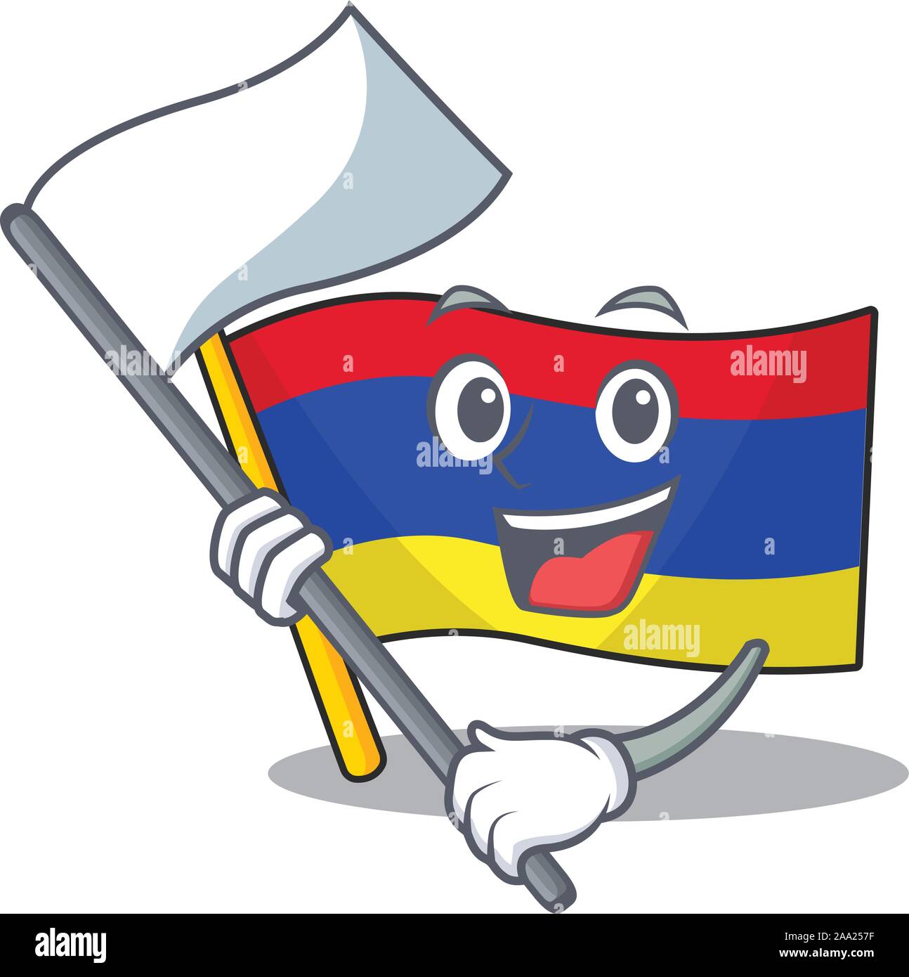 Flag armenia cartoon with in bring flag character Stock Vector Image ...