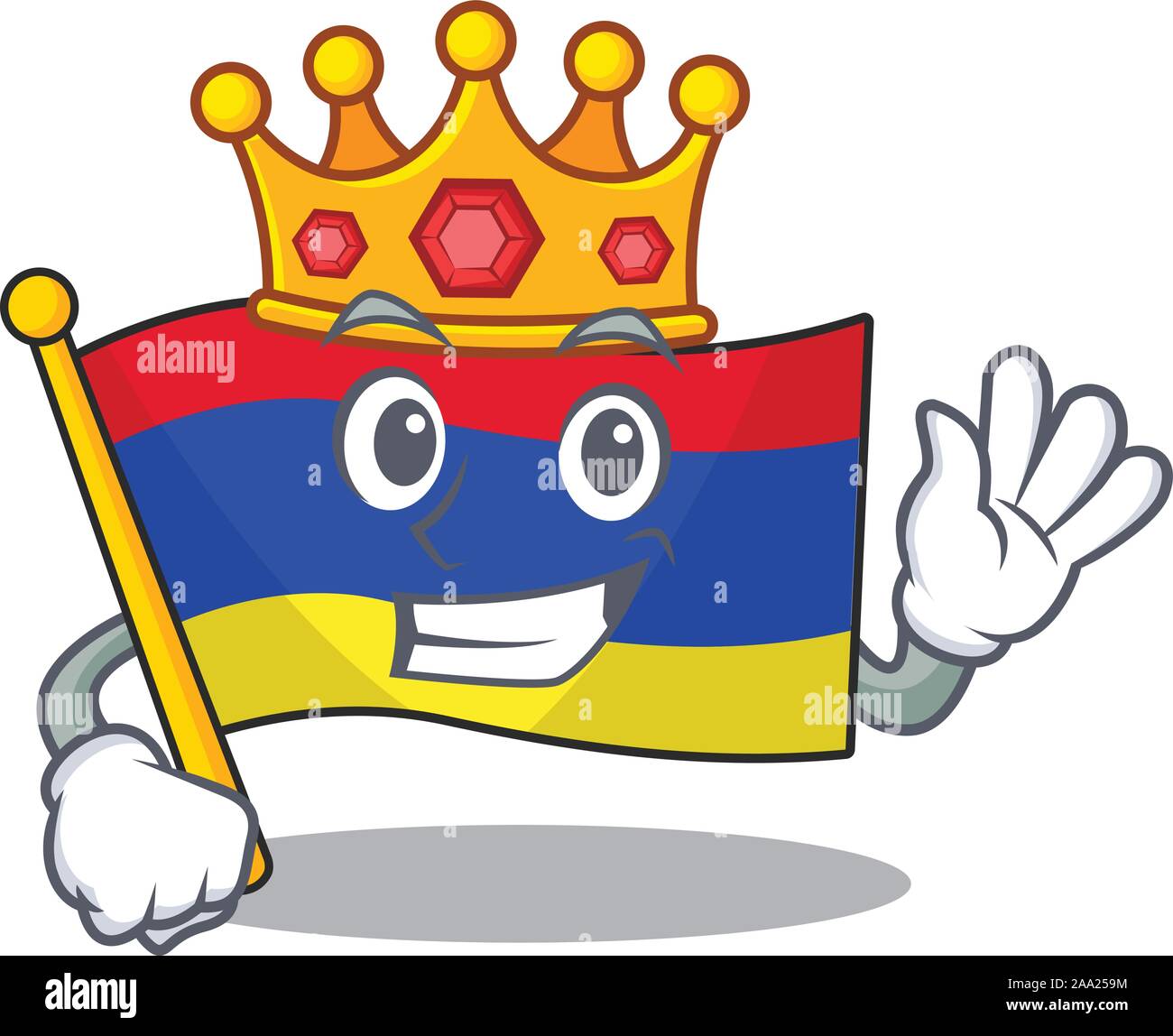 Flag armenia cartoon with in king character Stock Vector Image & Art ...