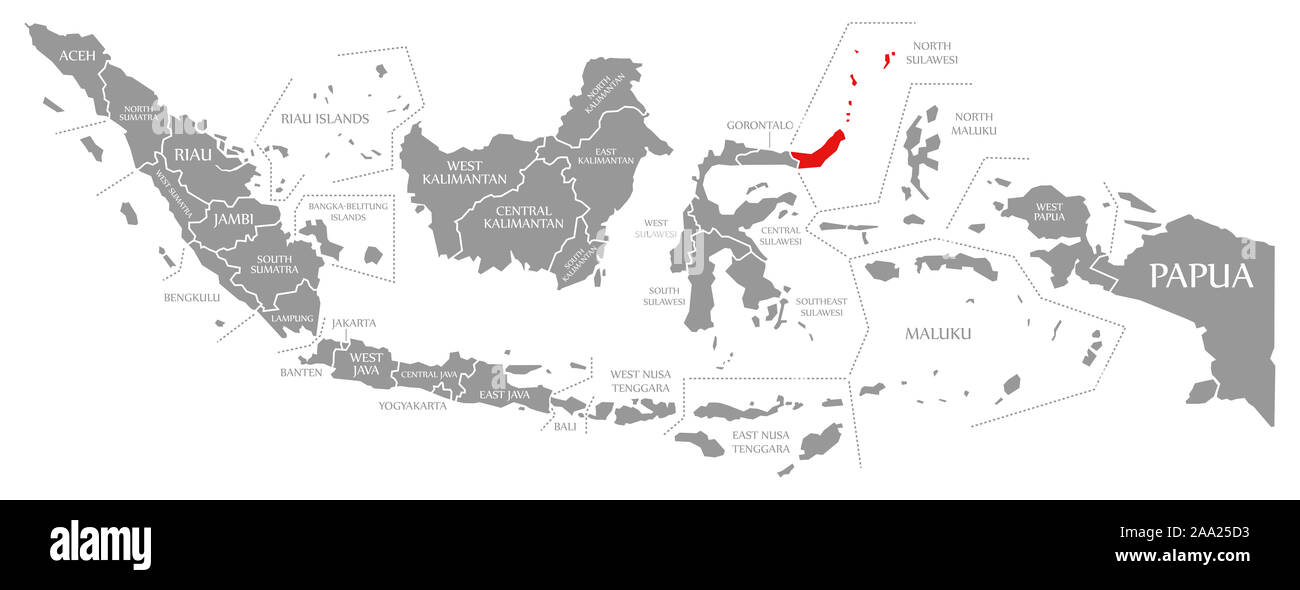 North sulawesi map hi-res stock photography and images - Alamy