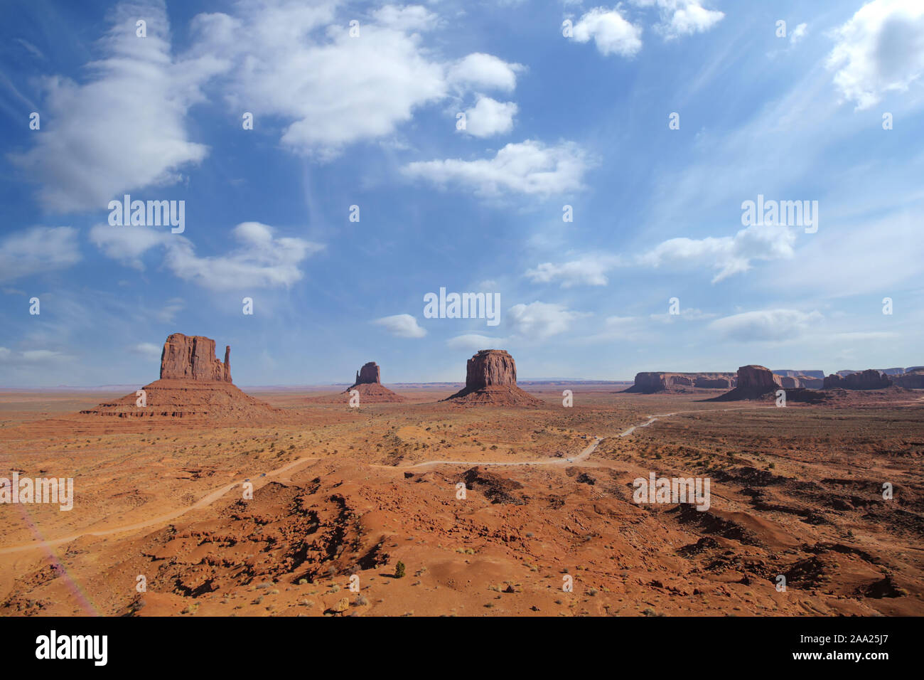 Famous Wild West view over Monument Valley, Arizona, USA Stock Photo ...