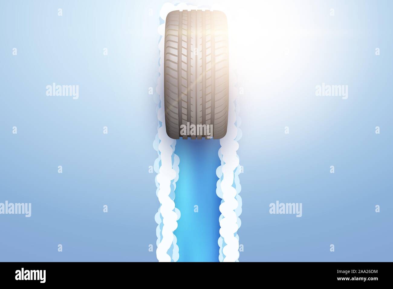 Winter snow road on Stock Vector Images - Alamy